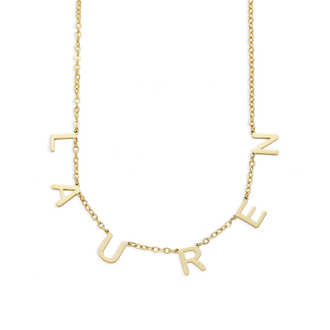 Custom Letter Name Necklace Mint Lily Custom Letter Name Necklace Mint Lily