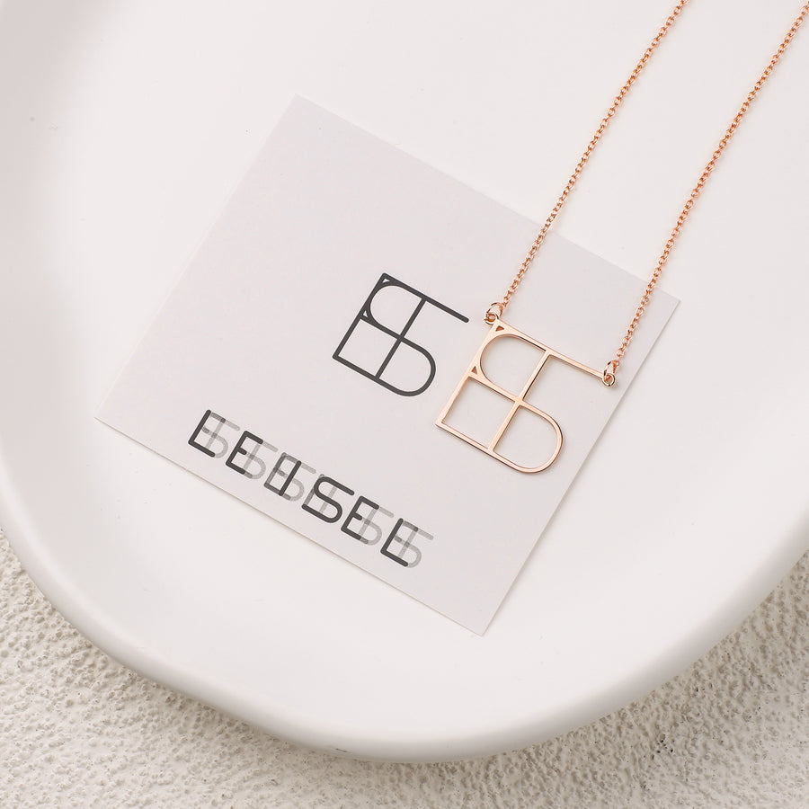 Minimalist Monogram Name Necklace – Mint & Lily