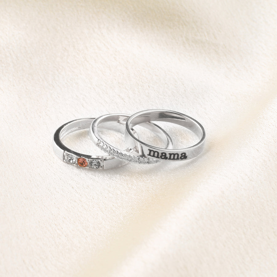 Personalized Birthstones Stacking Name Rings – Mint & Lily