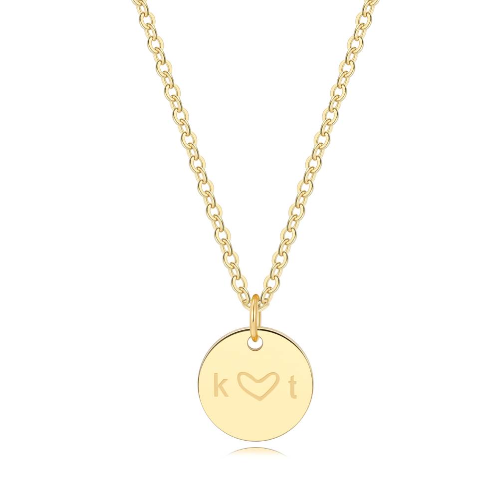 Love Initial Disc Necklace – Mint & Lily