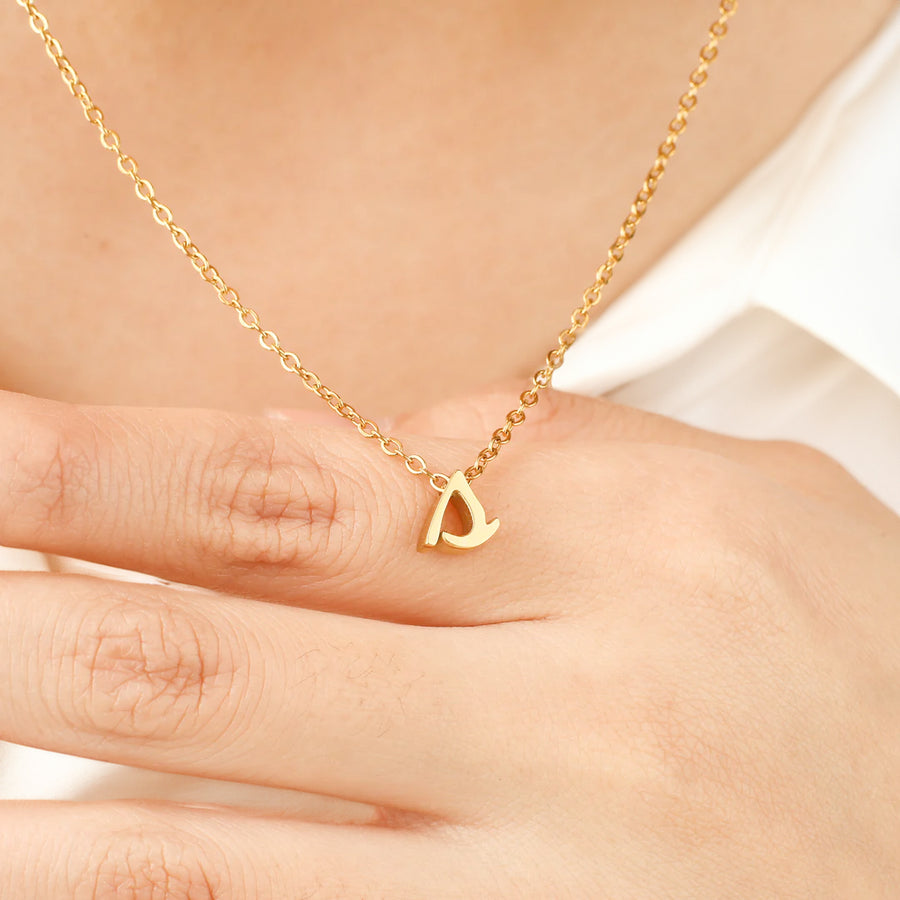 Tiny Initial Script Necklace – Mint & Lily