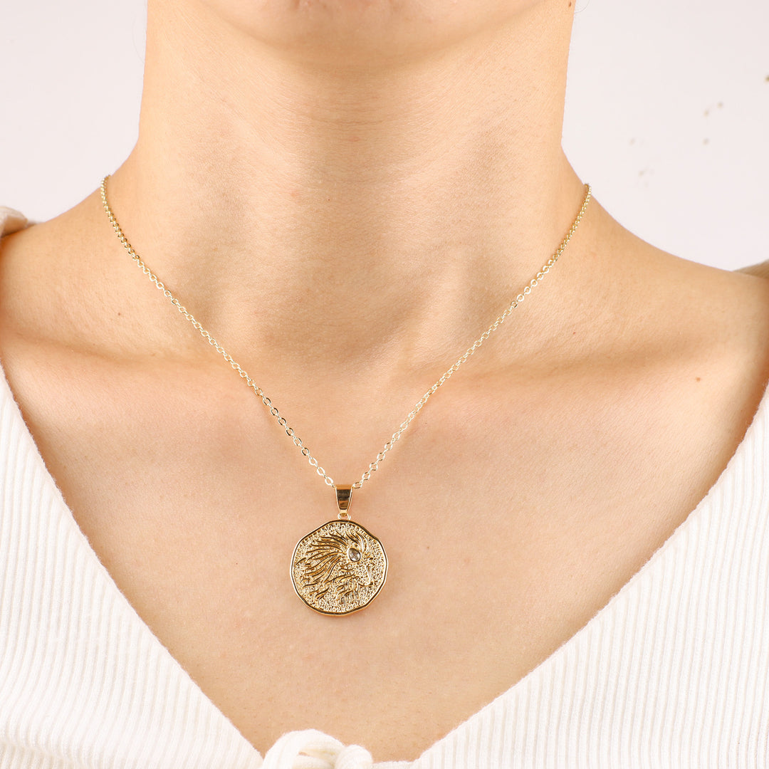 Astrological Sign Coin Pendant Necklace – Mint & Lily