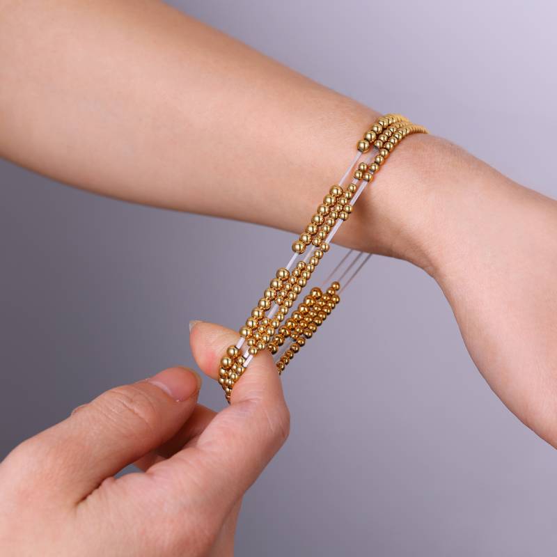 433 Beaded Bracelet Stacking Set Mint And Lily