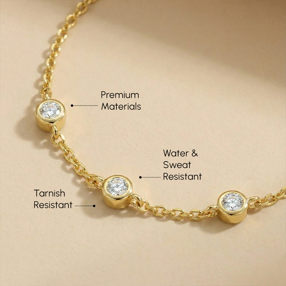 Bezel Set Diamond Bracelet – Mint & Lily