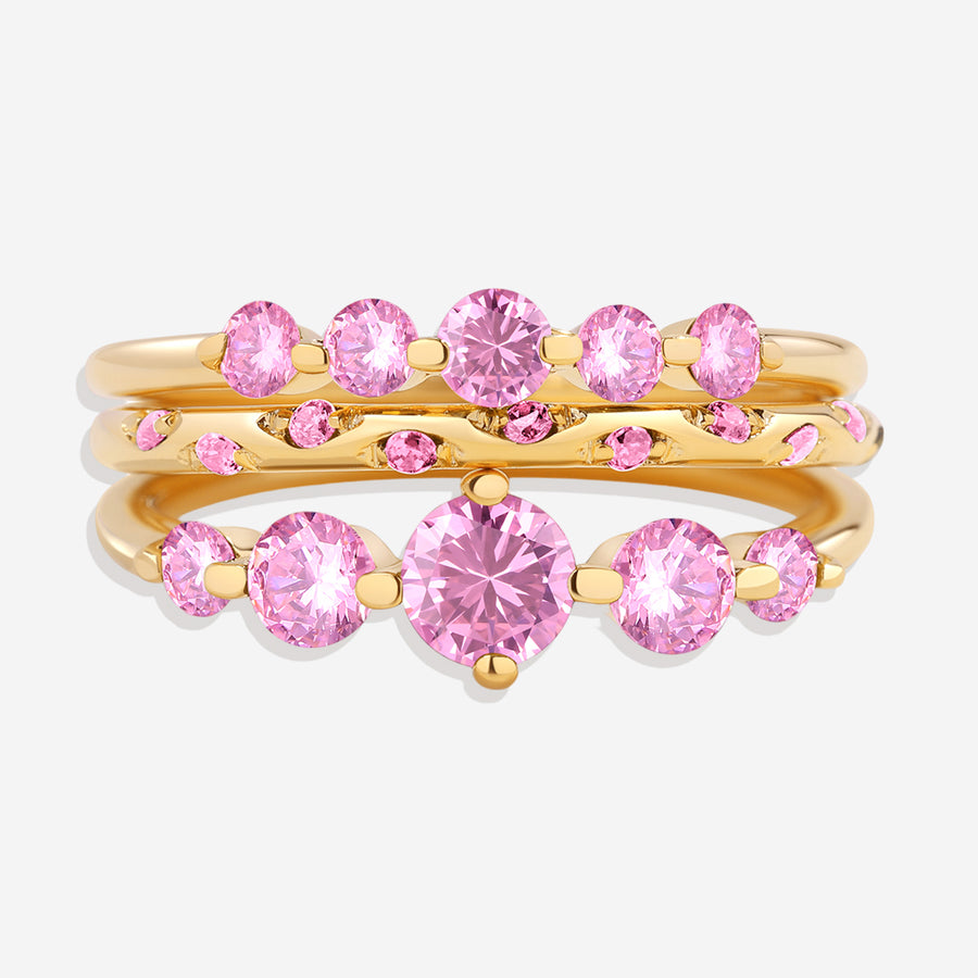 Birthstone Stacking Ring Set – Mint & Lily