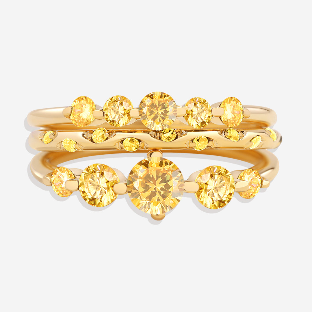 Birthstone Stacking Ring Set – Mint & Lily