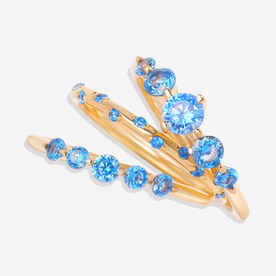Birthstone Stacking Ring Set – Mint & Lily