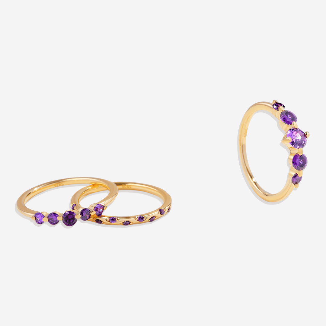 Birthstone Stacking Ring Set – Mint & Lily