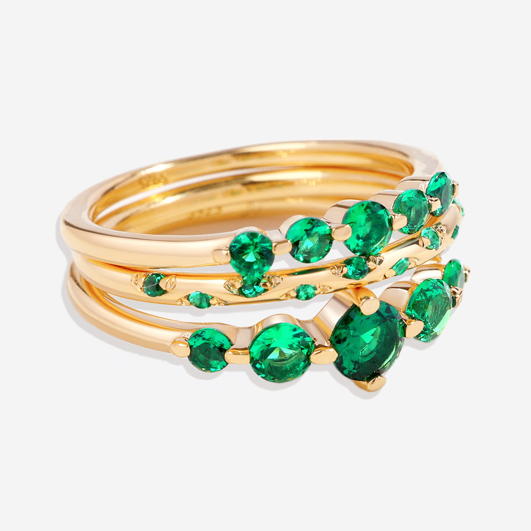 Birthstone Stacking Ring Set – Mint & Lily