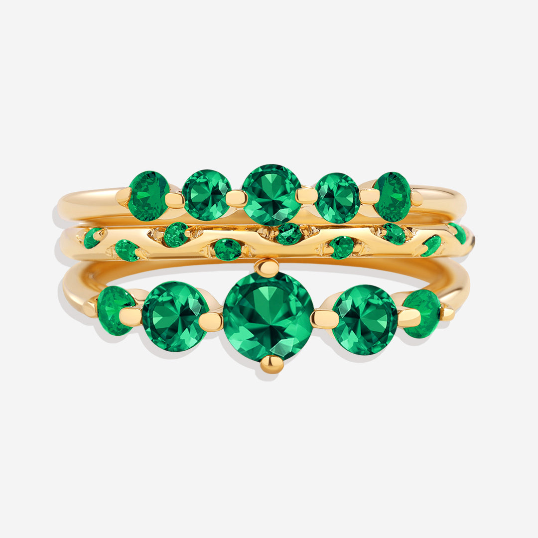 Birthstone Stacking Ring Set – Mint & Lily