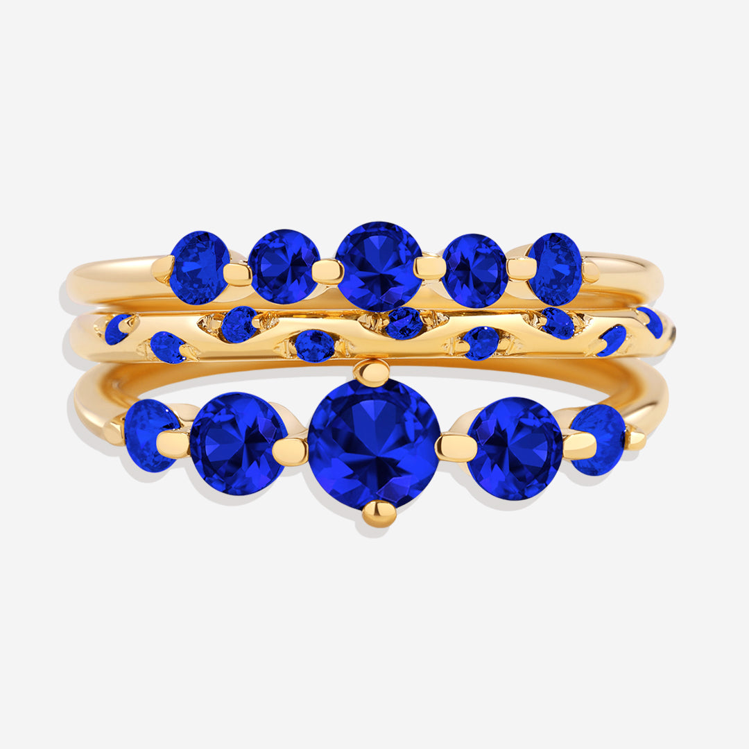 Birthstone Stacking Ring Set – Mint & Lily