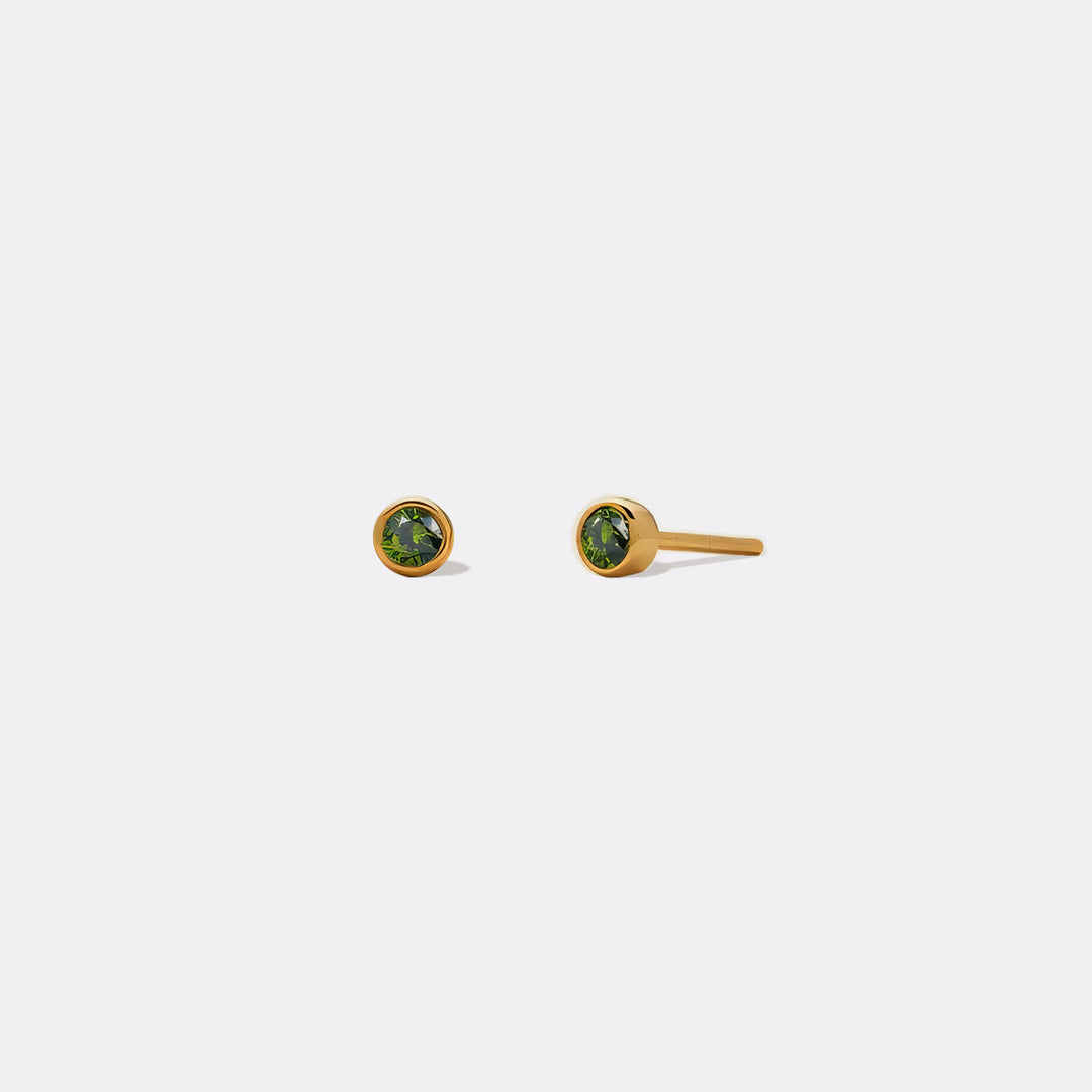 Birthstone Bezel Studs – Mint & Lily