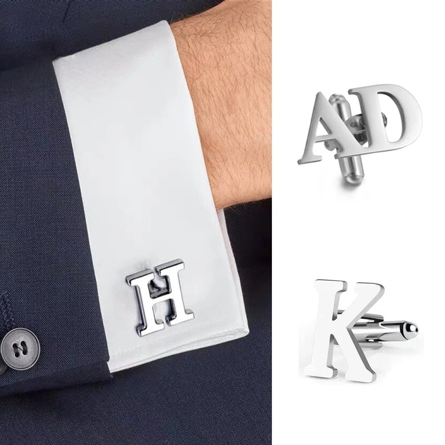 Monogrammed Cufflinks with Initials – Mint & Lily
