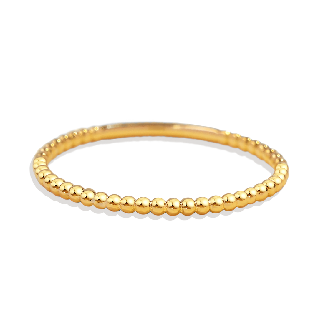 Gold Vermeil Dainty Stacking Beaded Ring – Mint & Lily