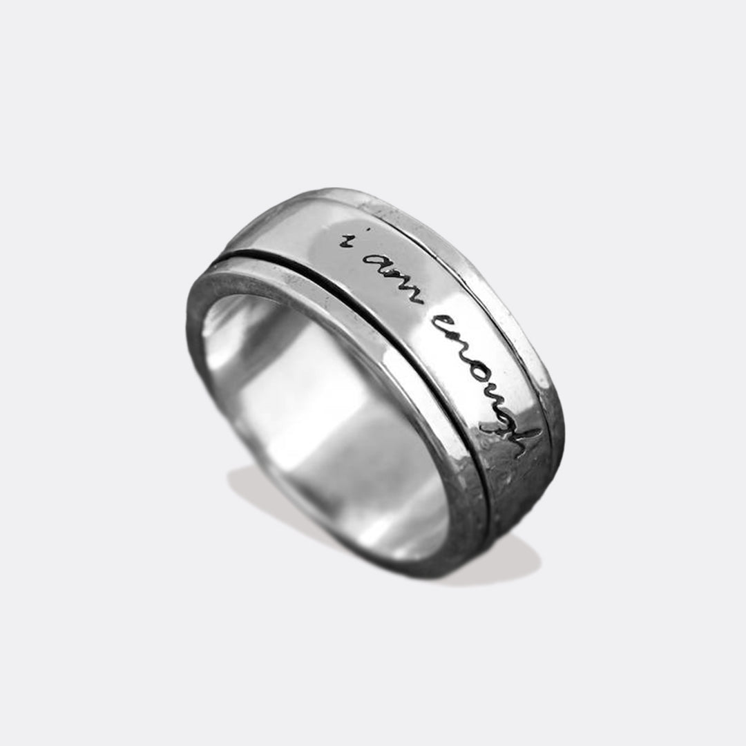 I am Enough Spinning Fidget Ring – Mint & Lily