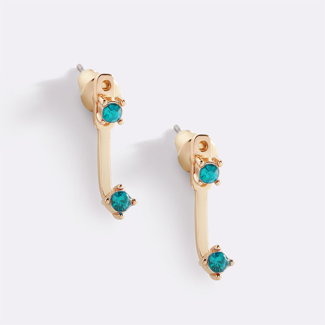 Birthstone Drop Ear Jacket Earrings – Mint & Lily
