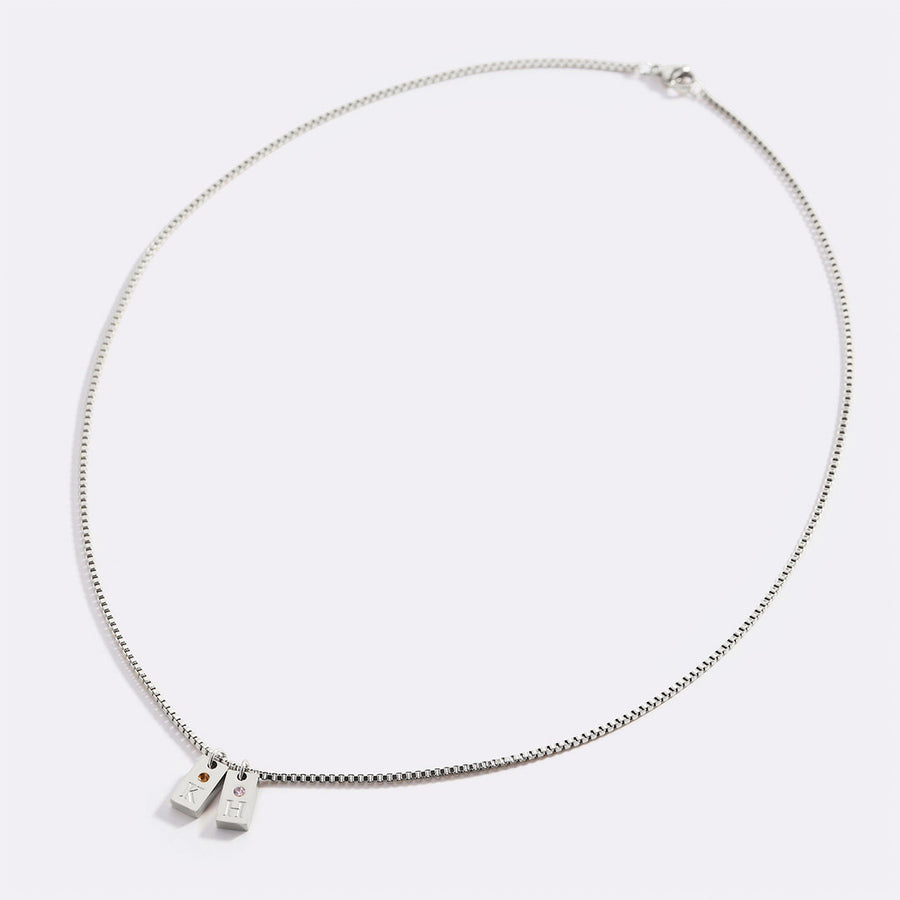 Dainty Pave Initial Tag Necklace – Mint & Lily