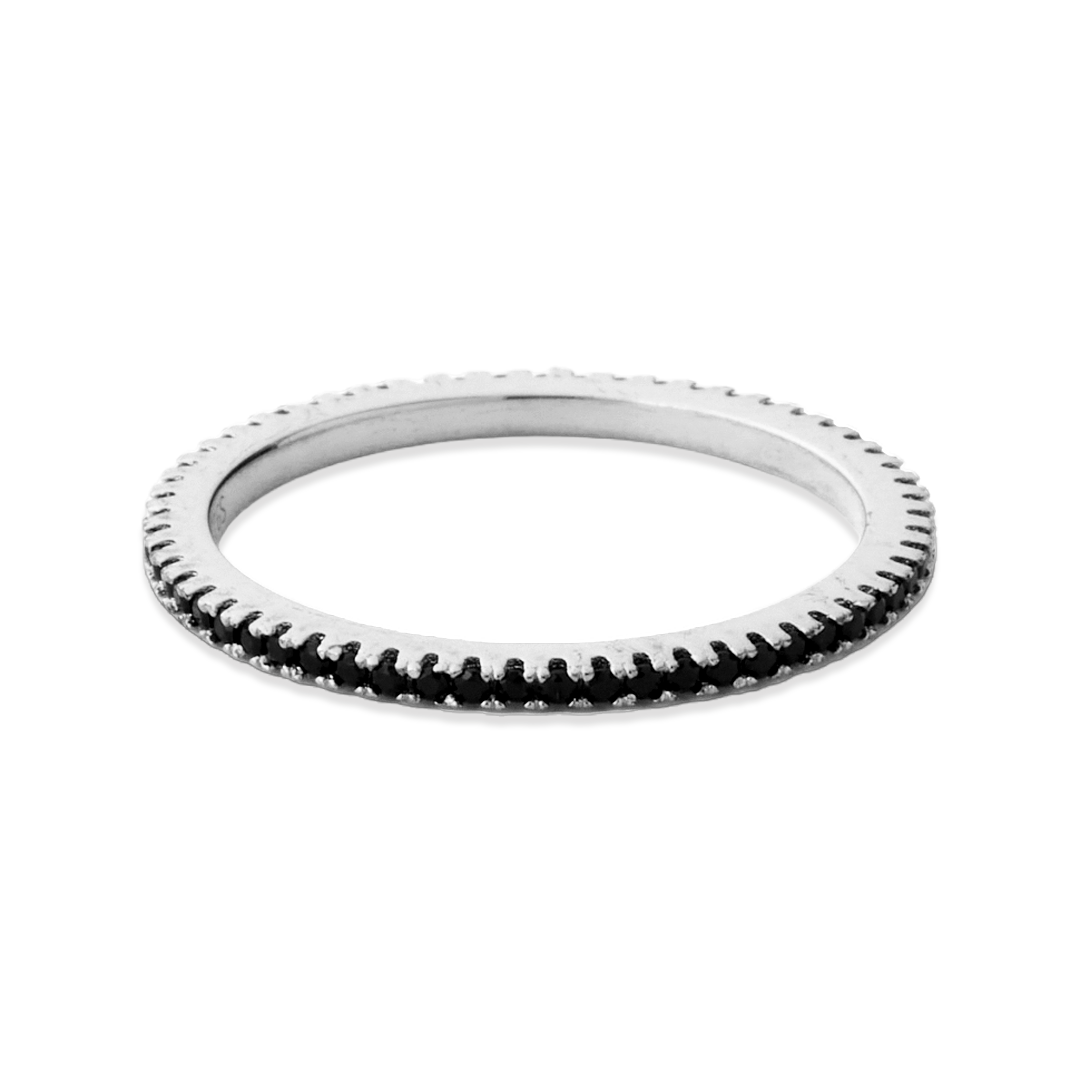 Black Diamond Eternity Ring – Mint & Lily