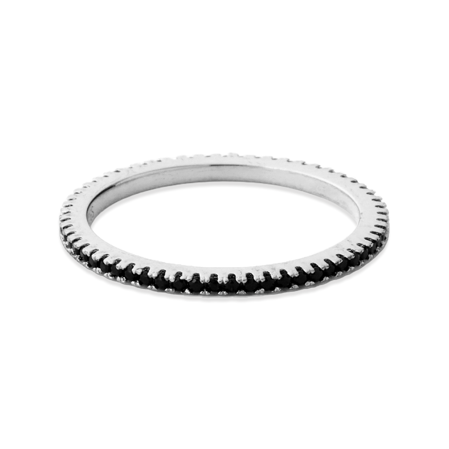 Black Diamond Eternity Ring – Mint & Lily