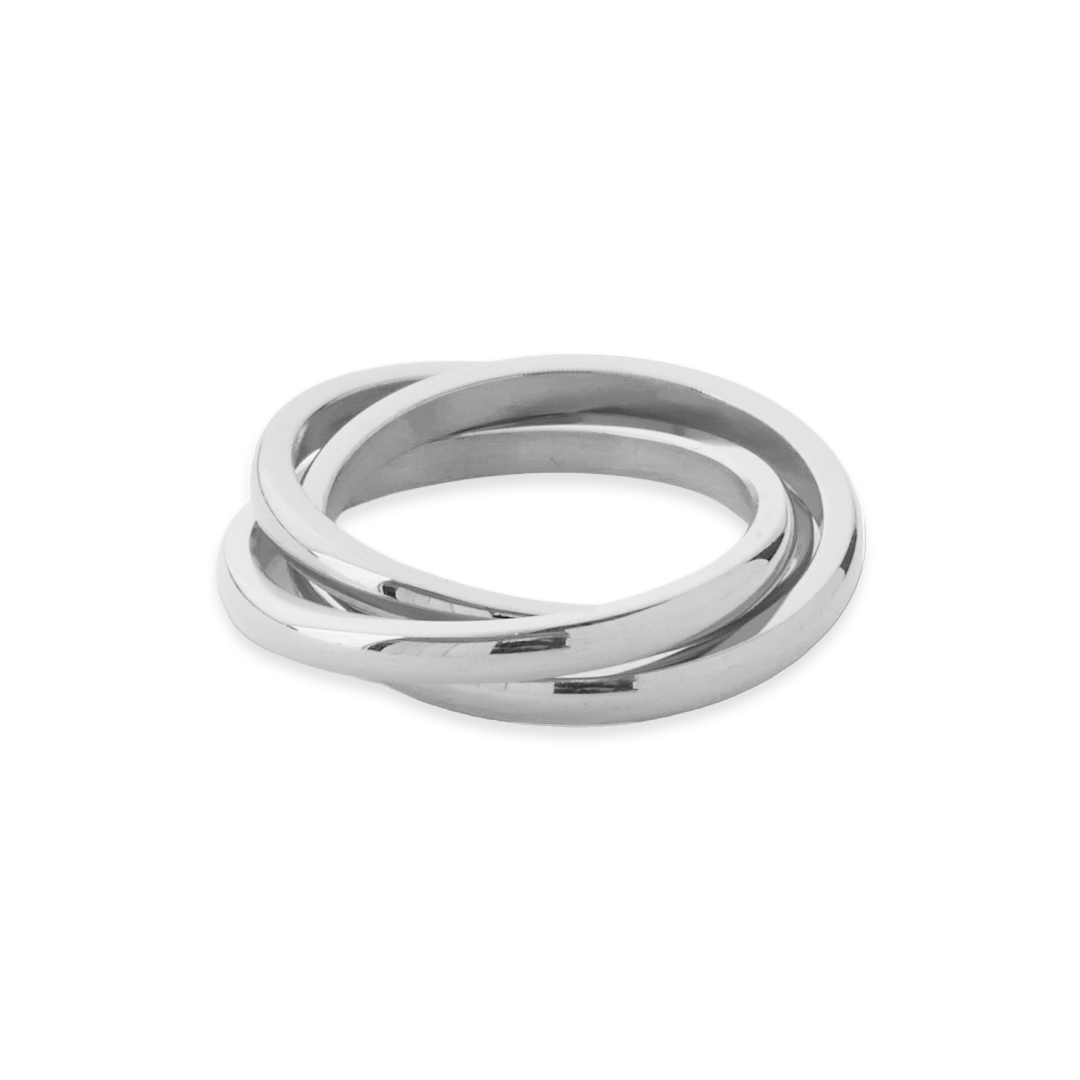 Dainty Interlocking Fidget Ring – Mint & Lily