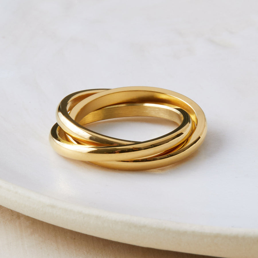 Dainty Interlocking Fidget Ring – Mint & Lily