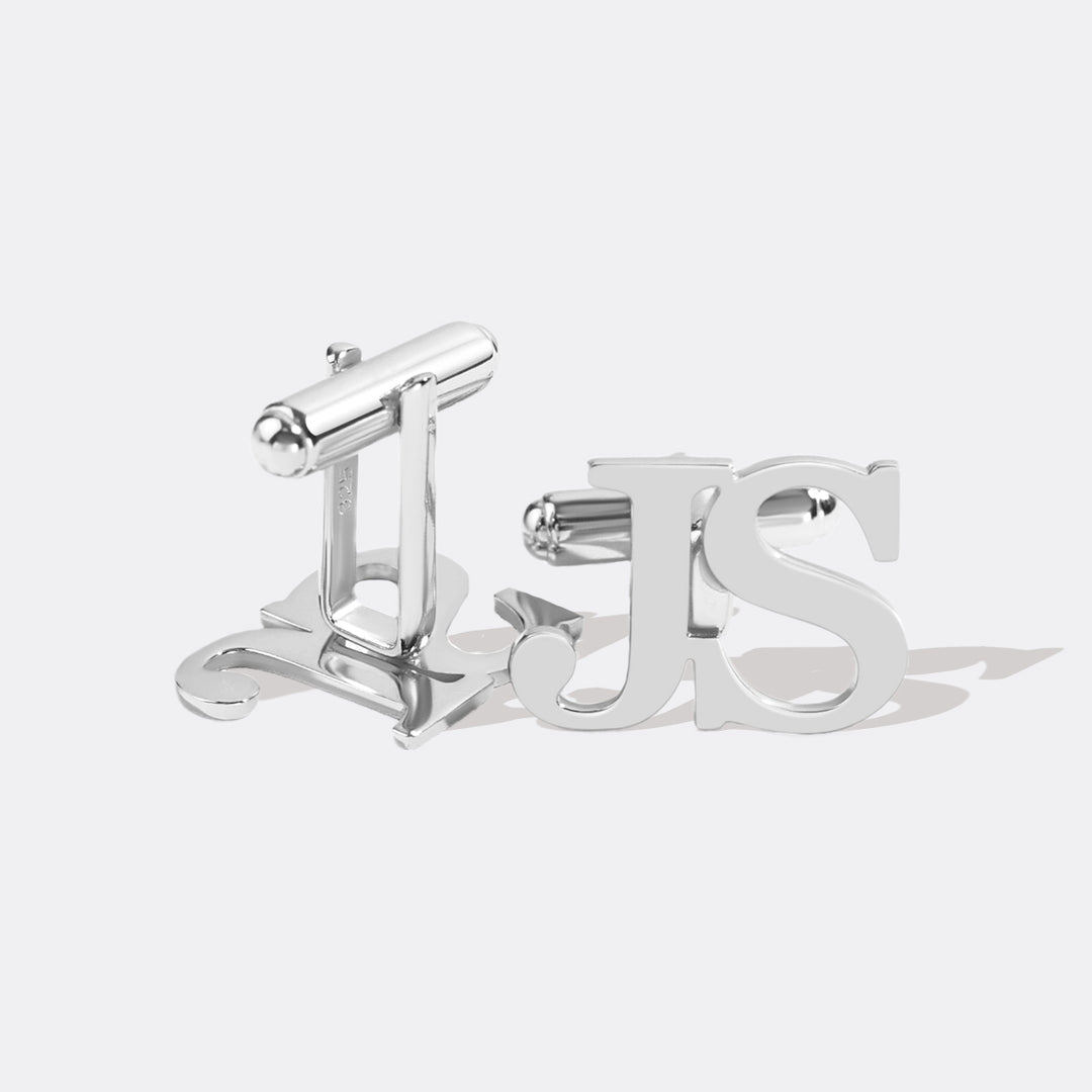 Monogrammed Cufflinks with Initials – Mint & Lily