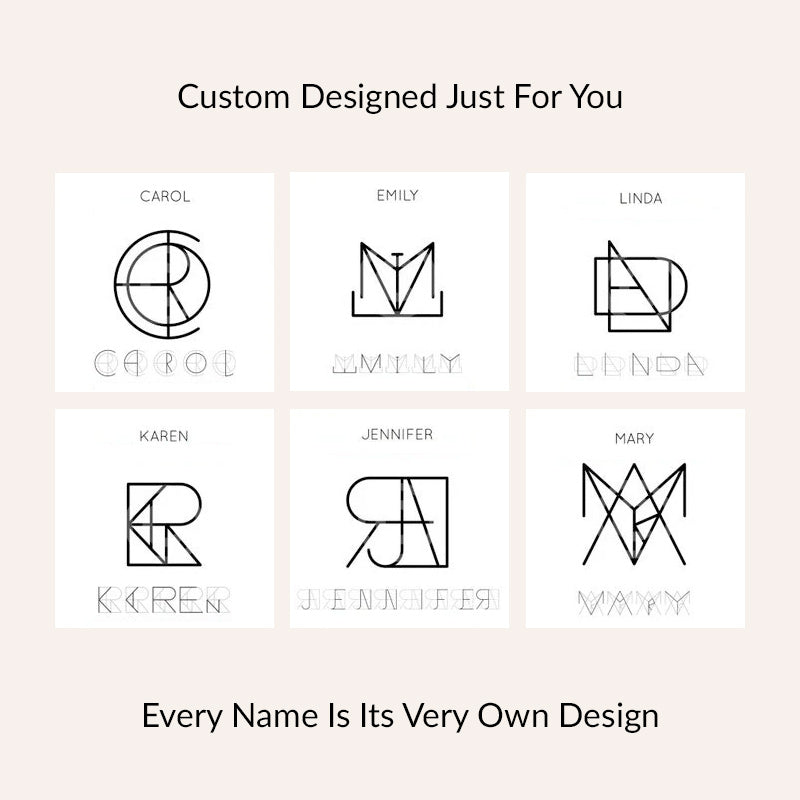 Minimalist Monogram Name Necklace – Mint & Lily