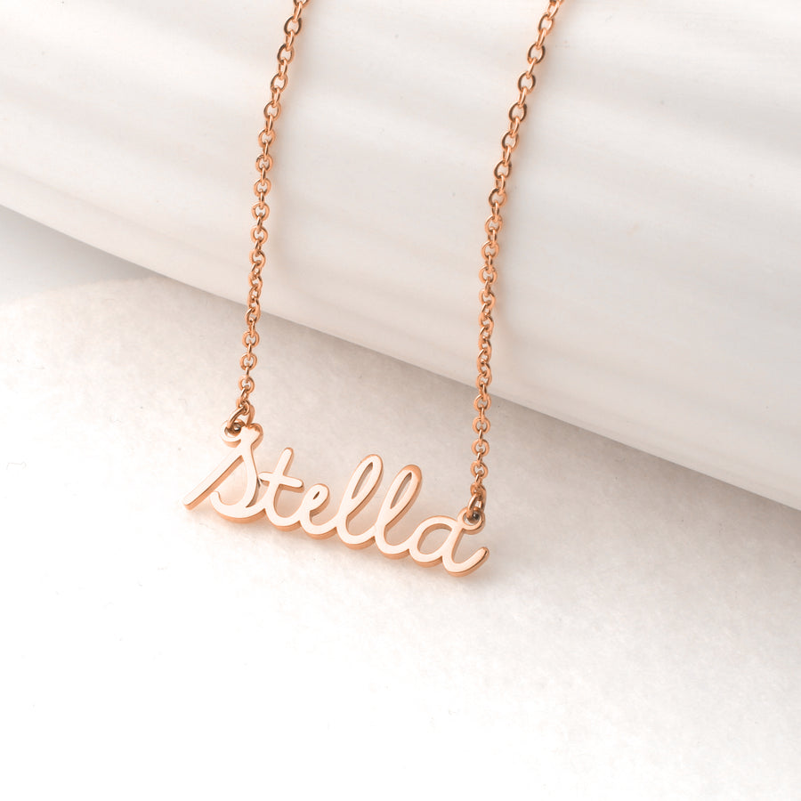 Stella Name Necklace Mint Lily
