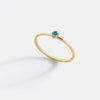 Minimalist Bezel-Set Birthstone Stacking Band – Mint & Lily
