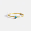 Minimalist Bezel-Set Birthstone Stacking Band – Mint & Lily