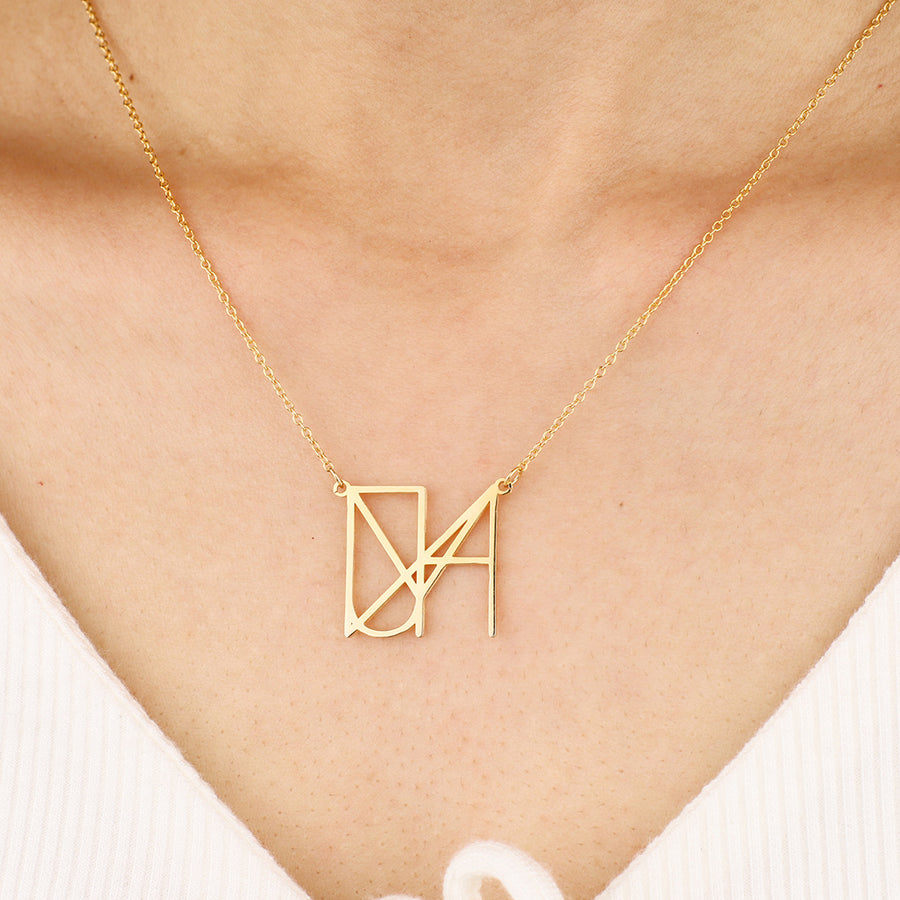 Minimalist Monogram Name Necklace – Mint & Lily