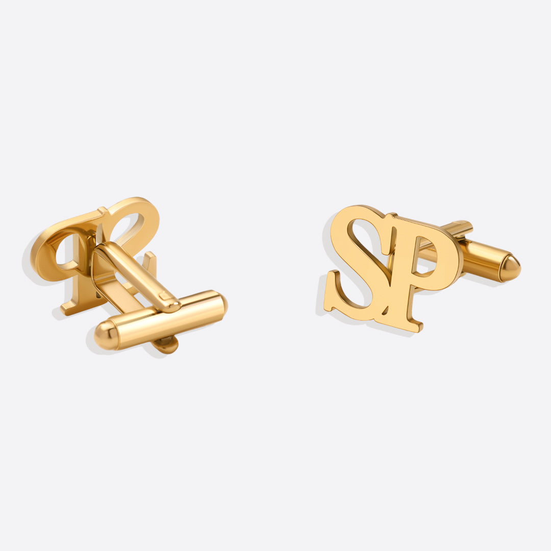 Monogrammed Cufflinks with Initials – Mint & Lily