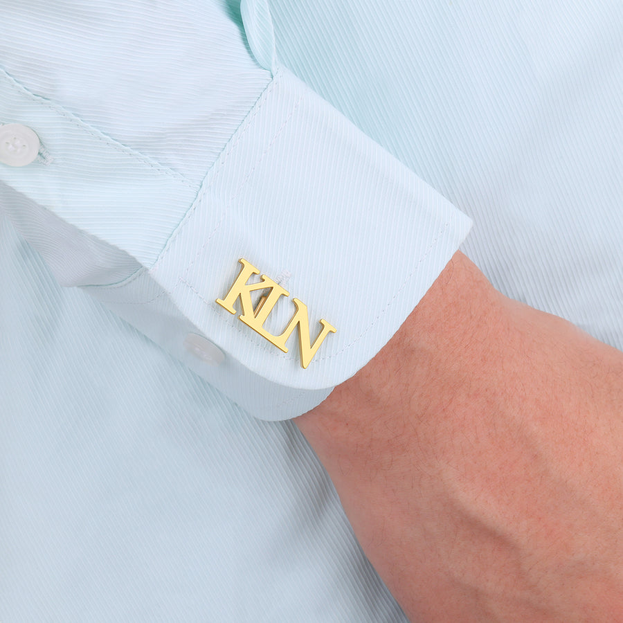 Monogrammed Cufflinks with Initials – Mint & Lily