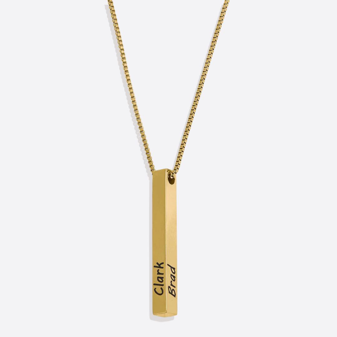 Muse Pillar Bar Necklace – Mint & Lily