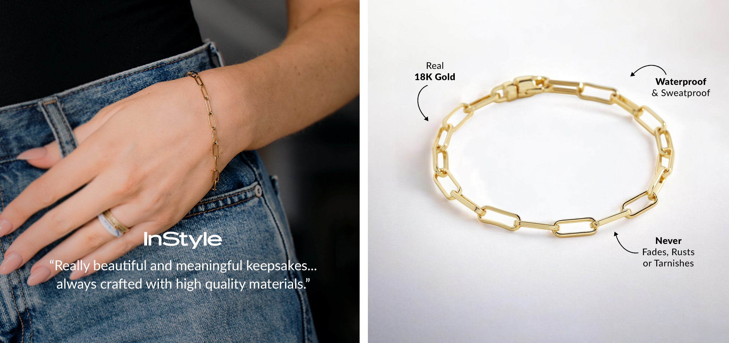 Open Link Paperclip Chain Bracelet – Mint & Lily