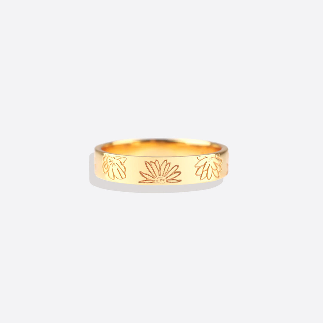Personalized Stamped Flower Band – Mint & Lily