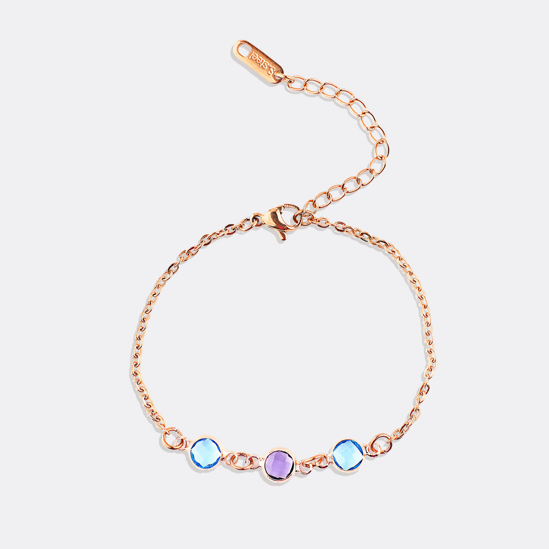 Personalized Birth Stone Bracelet – Mint & Lily