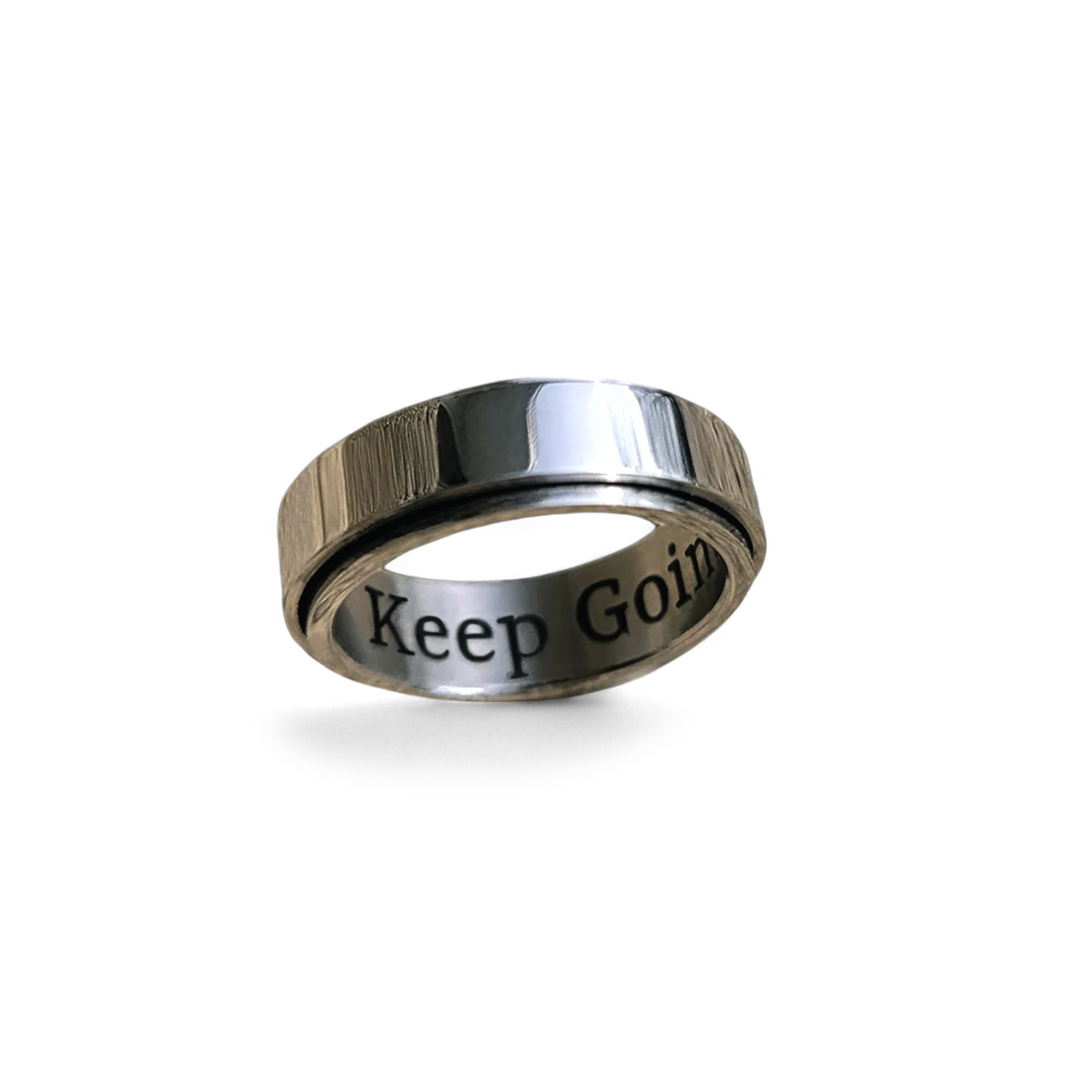 Personalized Classic Block Fidget Ring – Mint & Lily