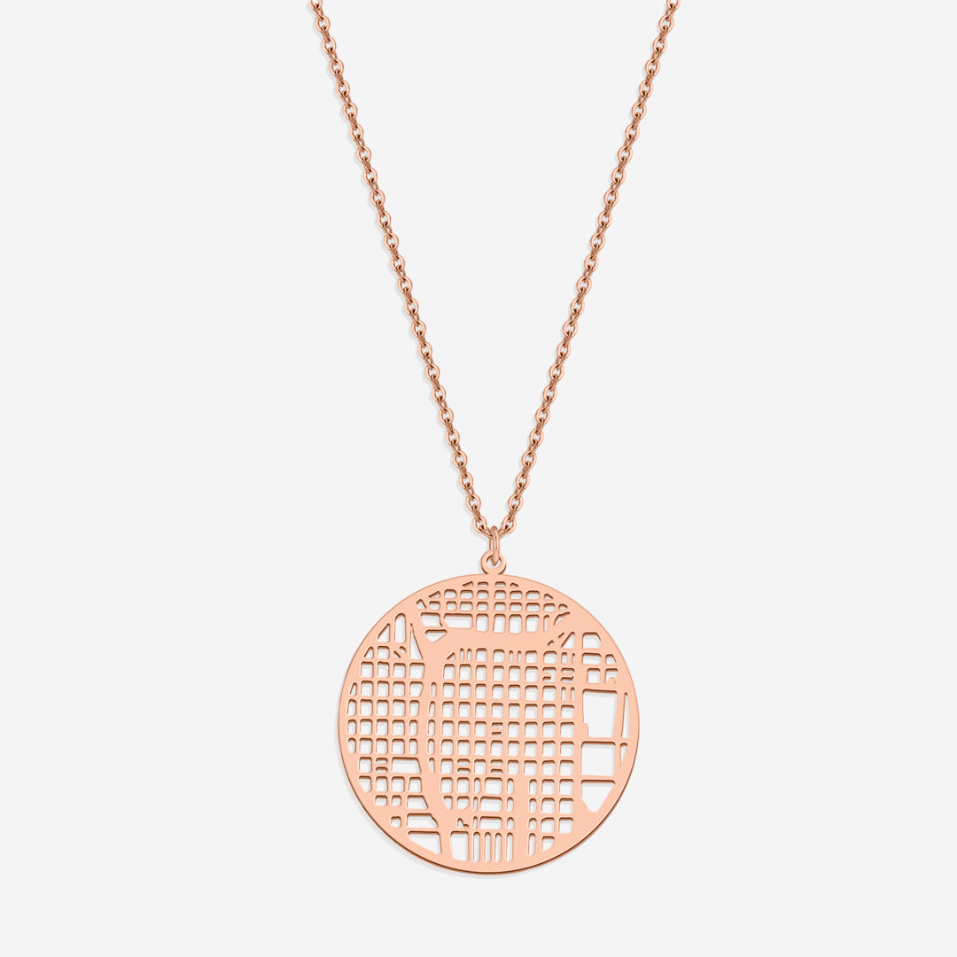 Custom Map Necklace – Mint & Lily