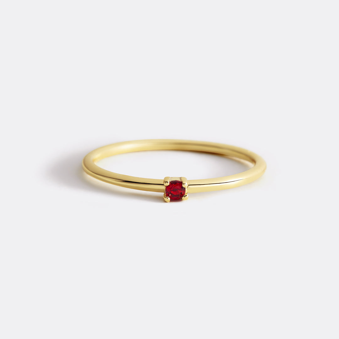 Super Dainty Birthstone Stacking Ring – Mint & Lily
