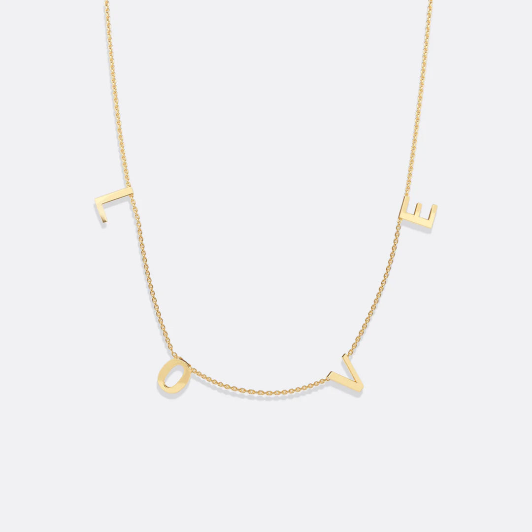 The LOVE Letter Necklace – Mint & Lily