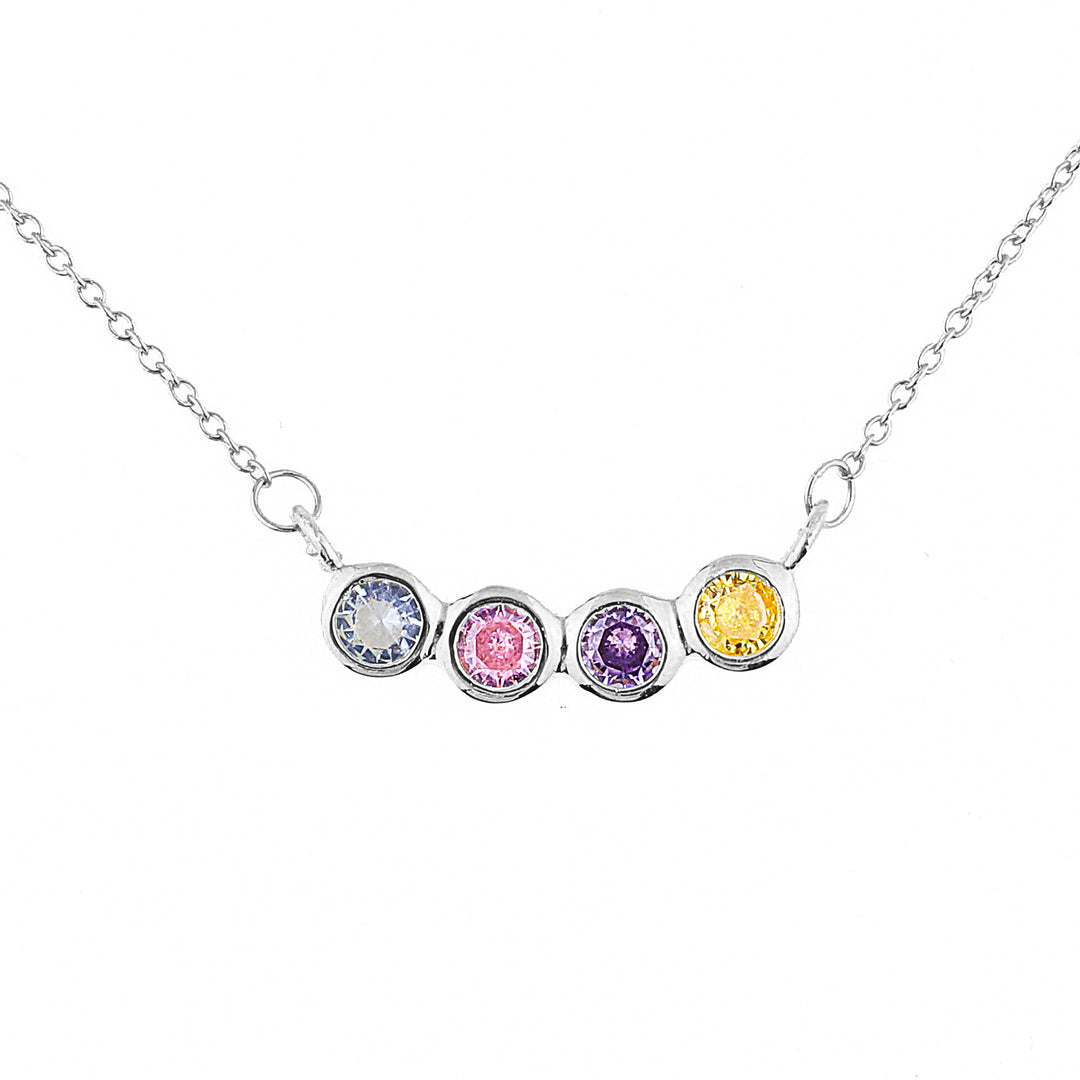 Dainty Family Birthstones Necklace – Mint & Lily