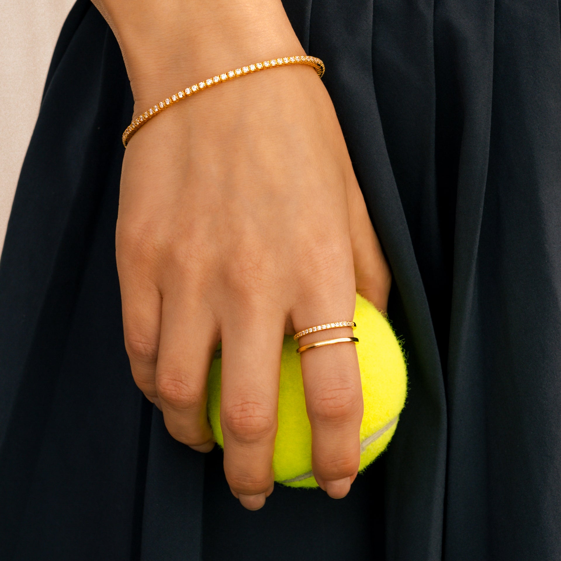 Double Band Pave Ring – Mint & Lily