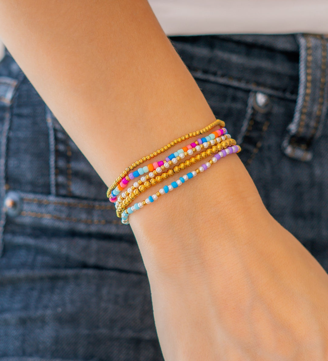 Summer Bracelet Stacking Set – Mint & Lily