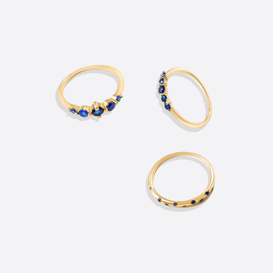 Birthstone Stacking Ring Set – Mint & Lily