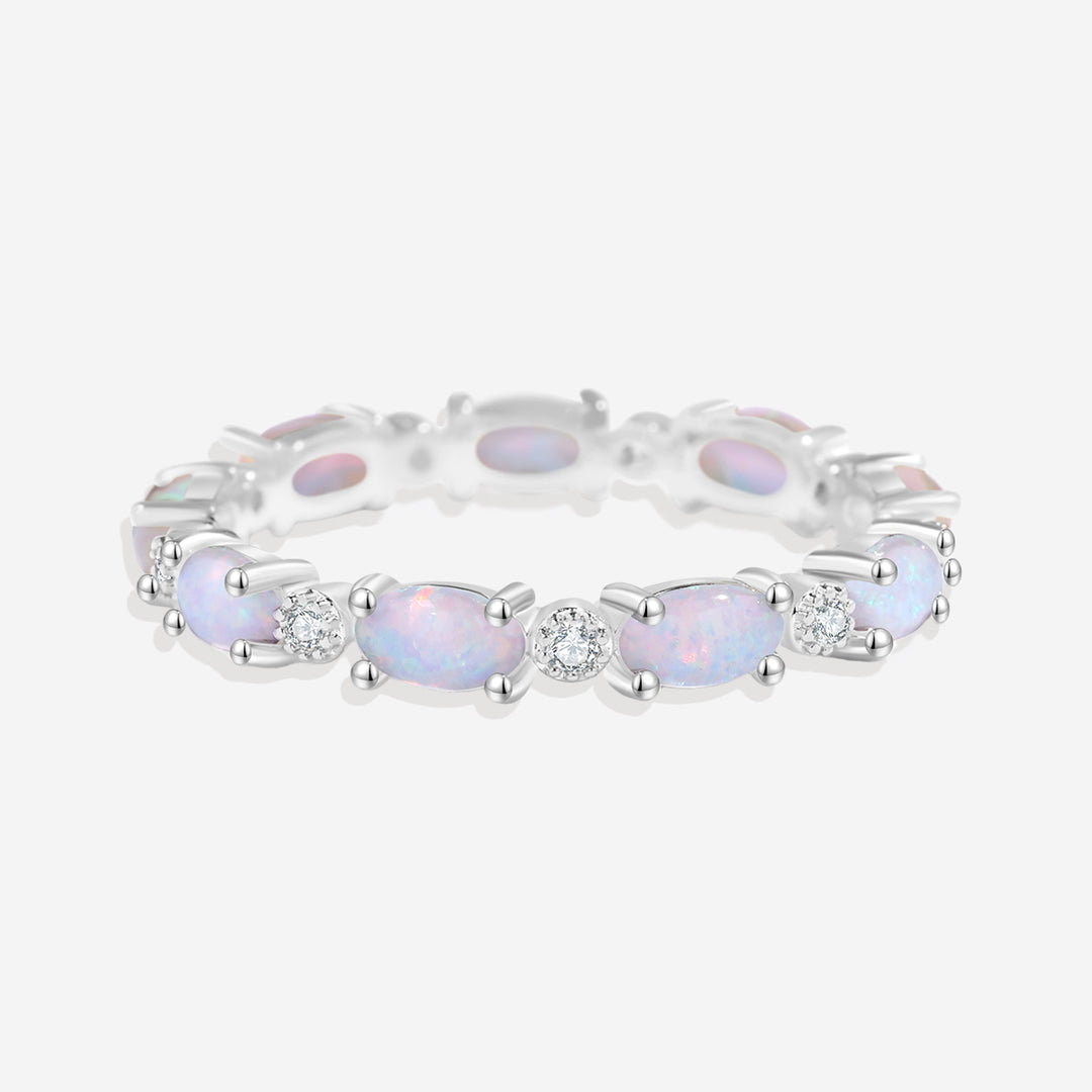 Fire Opal Eternity Band – Mint & Lily