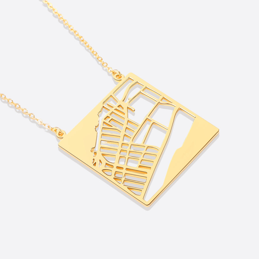 Custom Map Necklace – Mint & Lily