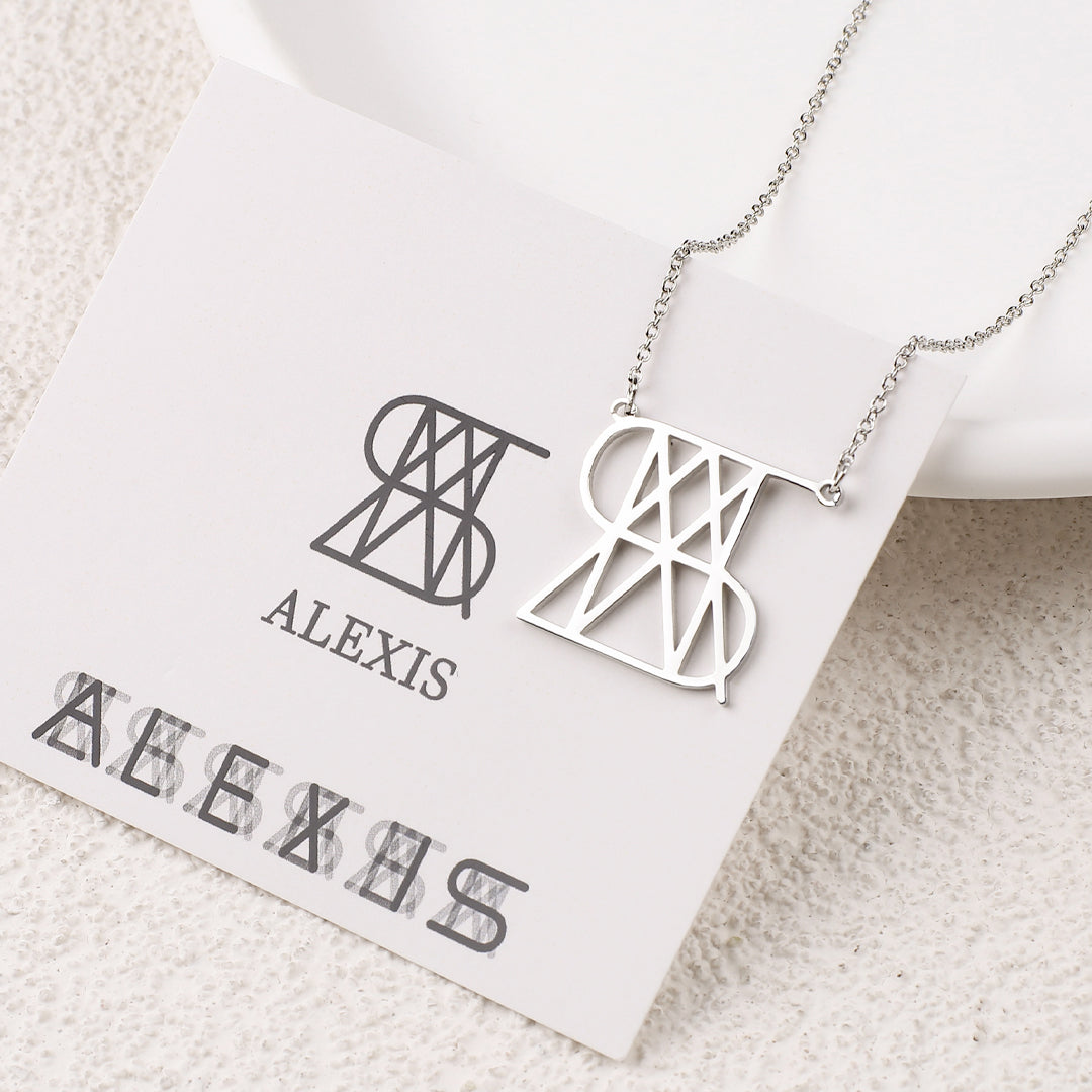 Minimalist Monogram Name Necklace – Mint & Lily