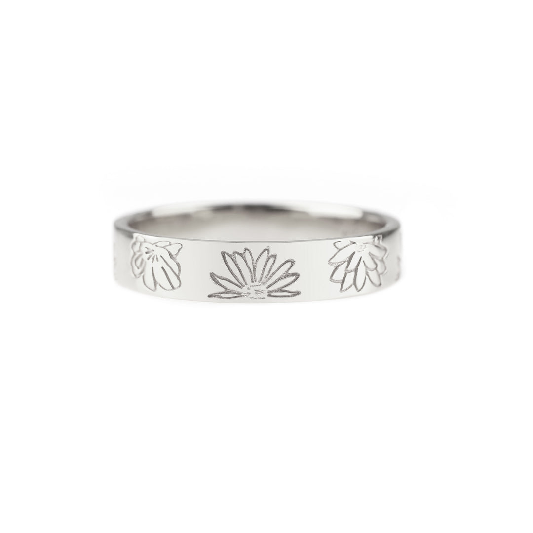 Personalized Stamped Flower Band – Mint & Lily