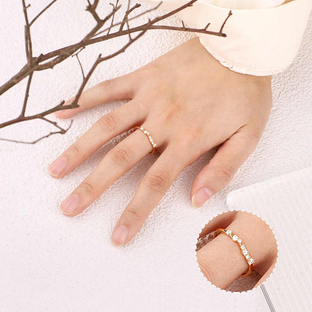 Shimmer Diamond Ring – Mint & Lily